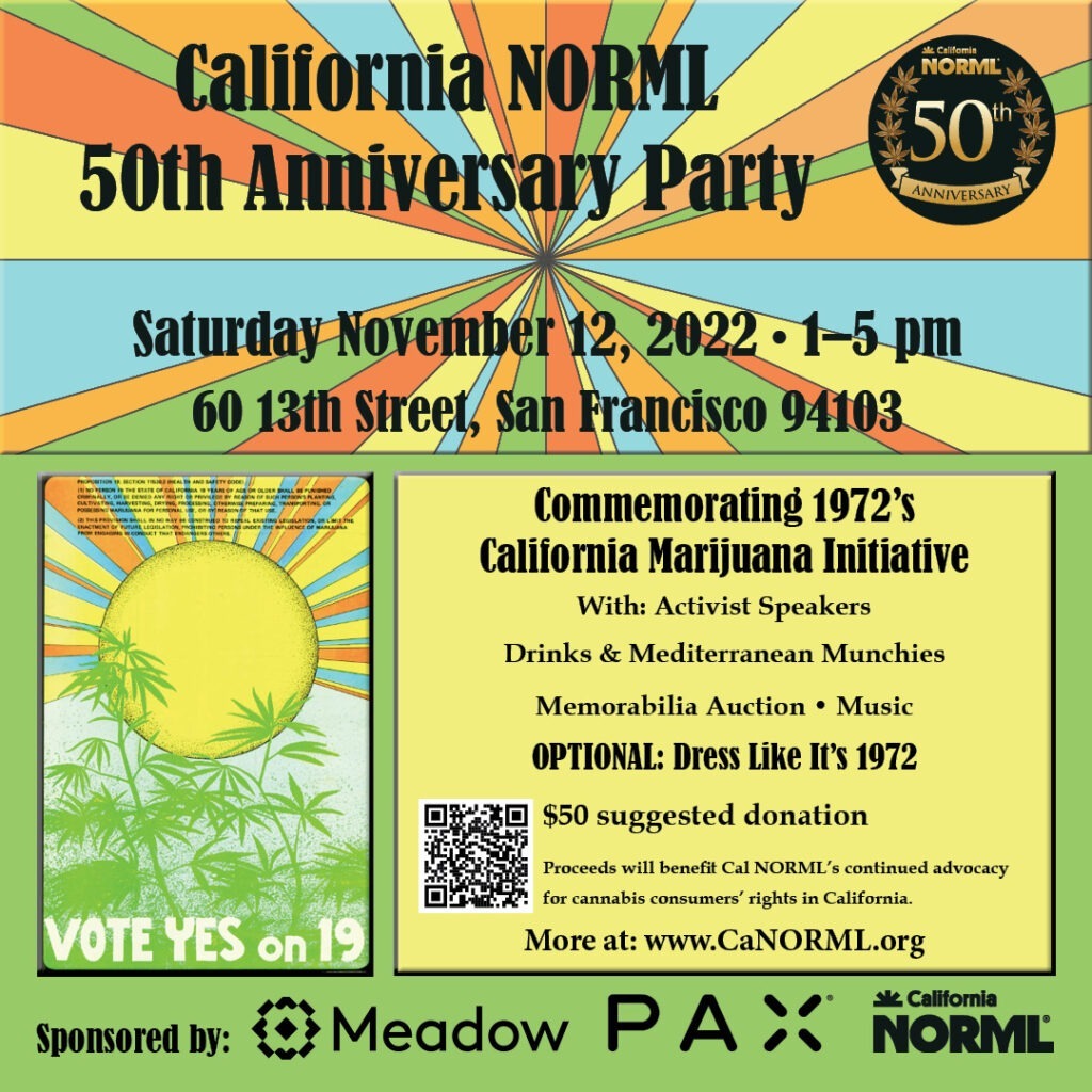 California NORML 50th Anniversary party